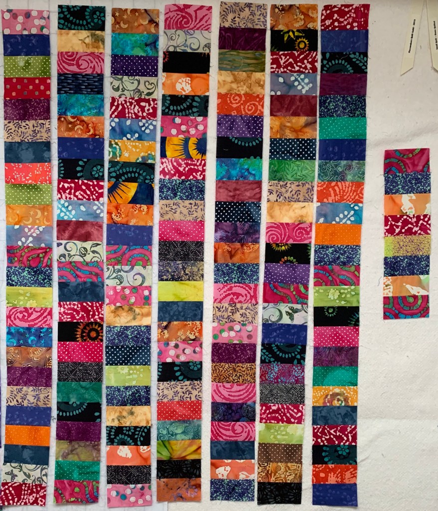 More Batik Strip Blocks | KatyQuilts