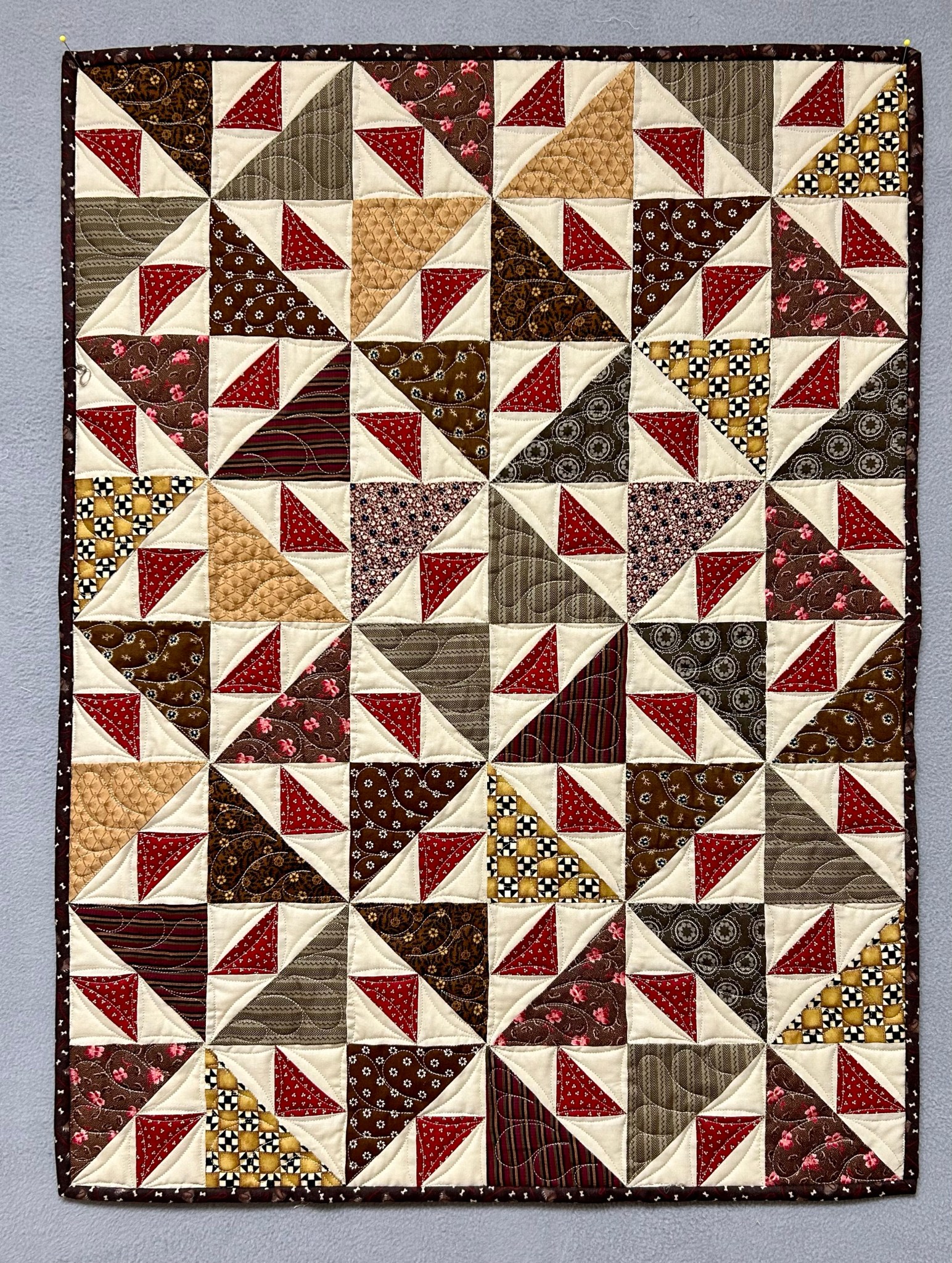 Finish It Up Friday ~ Red and Brown | KatyQuilts